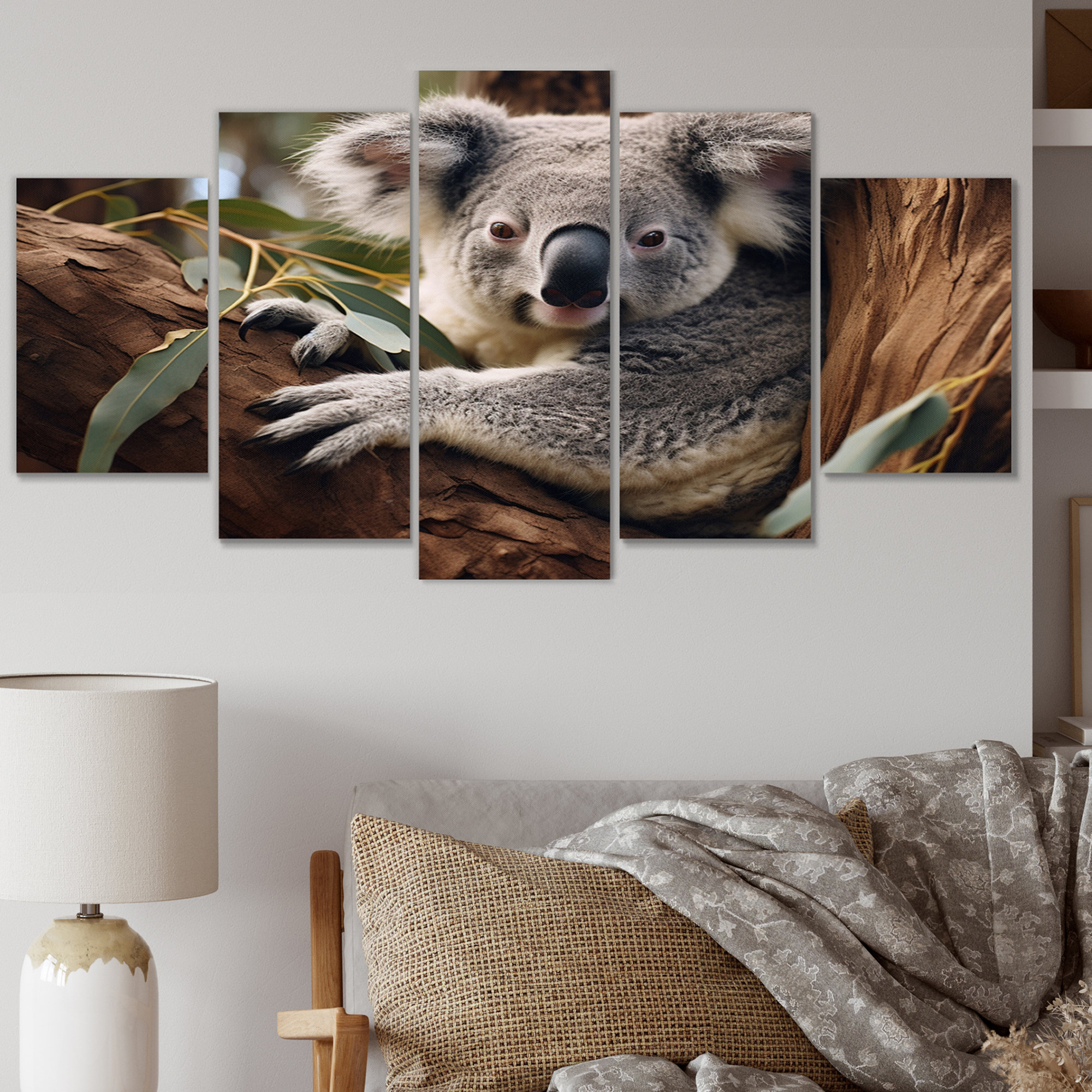 Design Art Australia Koala Haven I - Animals Wall Art Living Room - 5 ...